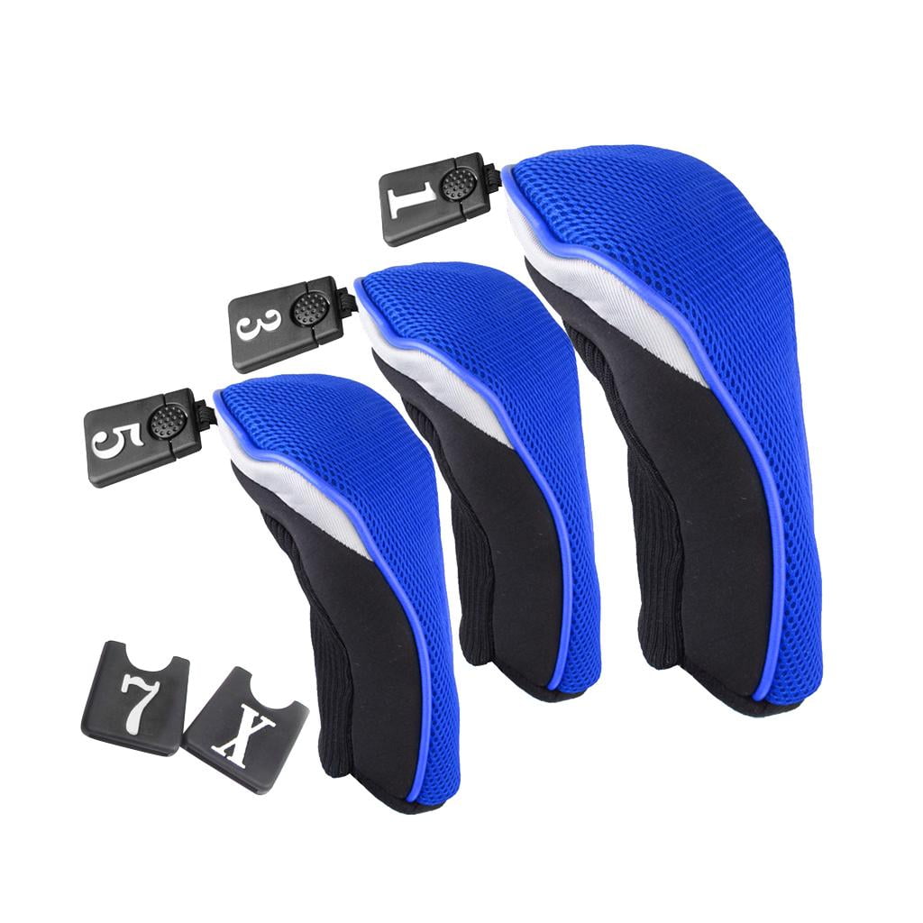 Set of 3 golf Covers Driver Woods covers for head Set Protective ...