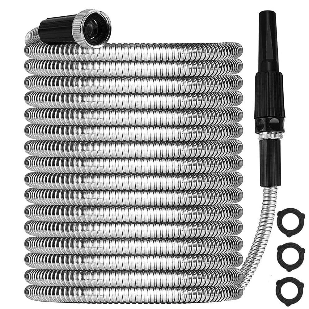 100ft Garden Hose, Household Stainless Steel Hose, Durable Metal Hose ...