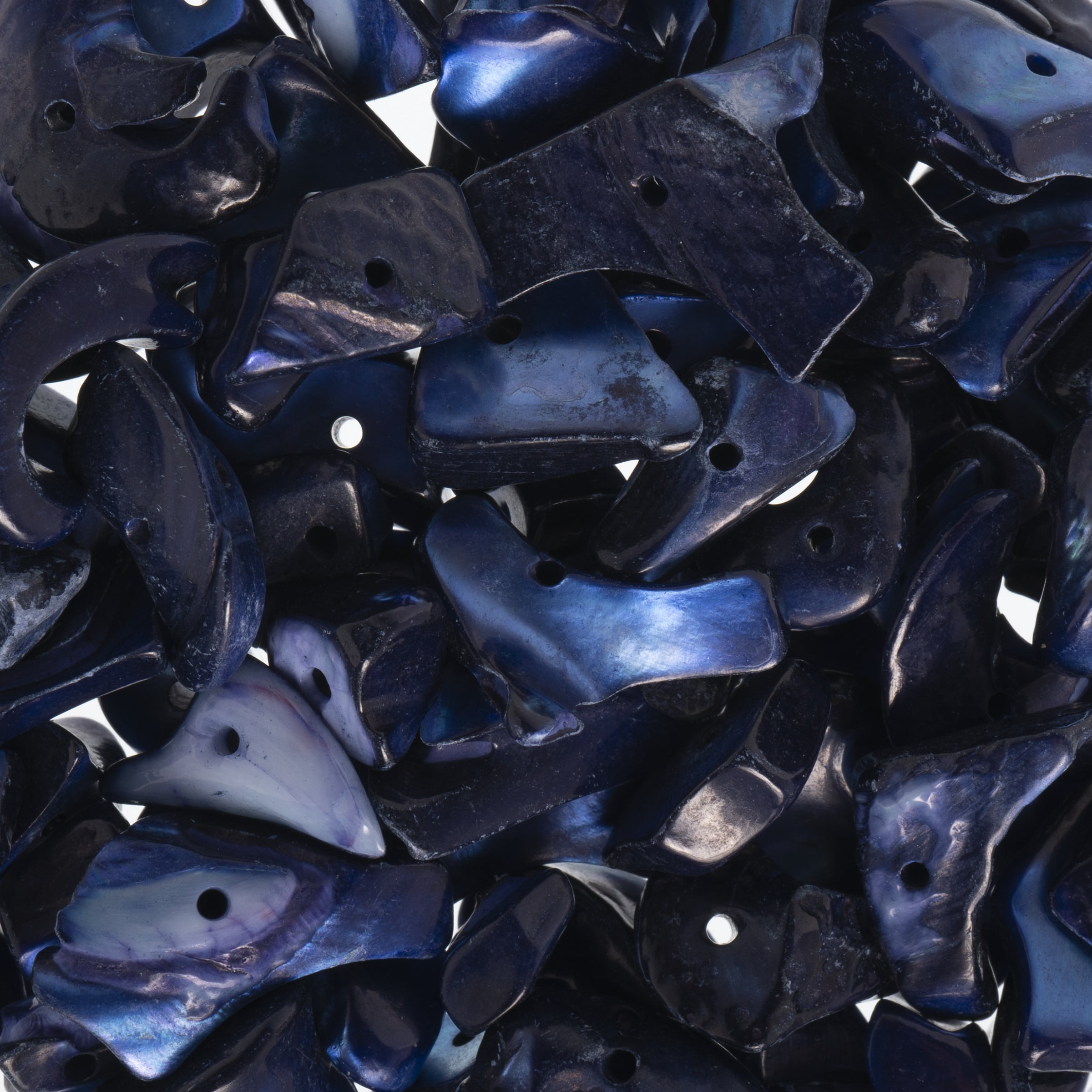 John Bead Semi-Precious Gemstone Chip Beads, Assorted Blue MOP (23g ...