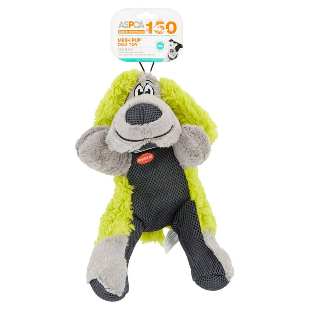 Bow Wow Pet ASPCA Mesh Pup Dog Squeaky Toy, Green - Walmart.com ...