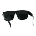 Men's Kush Sunglasses Dark Black Lens Square Flat Top Frame Shiny ...