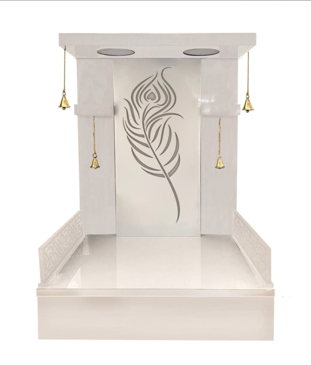 Wooden Temple For Home And Office / Designer Wooden Mandir With LED ...