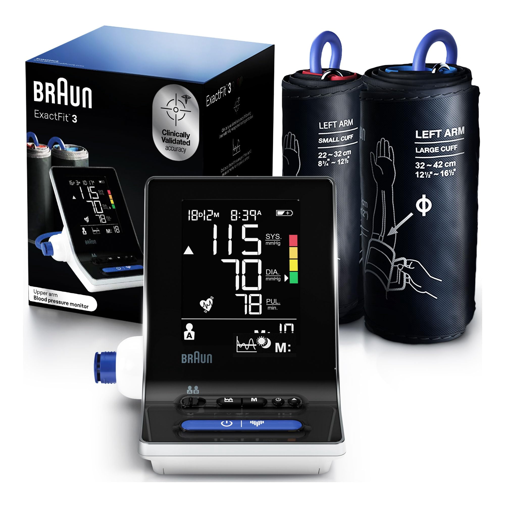 Monitor de presión arterial Braun ExactFit 3 para uso doméstico ...