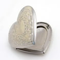 10Pcs Stainless Steel Photo Locket Pendants Heart Carved Pattern Charms ...