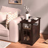 FAGAGA Accent End Side Table with Charging Station and Storage ...