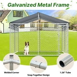 HITTITE Extra Large Outdoor Dog Kennel, 10x10 Anti-Rust Dog Kennel ...