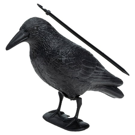 Crow Bird Decoy Figurine Black Garden Crows Fake Statue Realistic Life ...