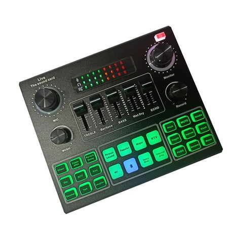 V9 Sound Card Microphone Live Broadcast Bluetooth-compatible Audio ...