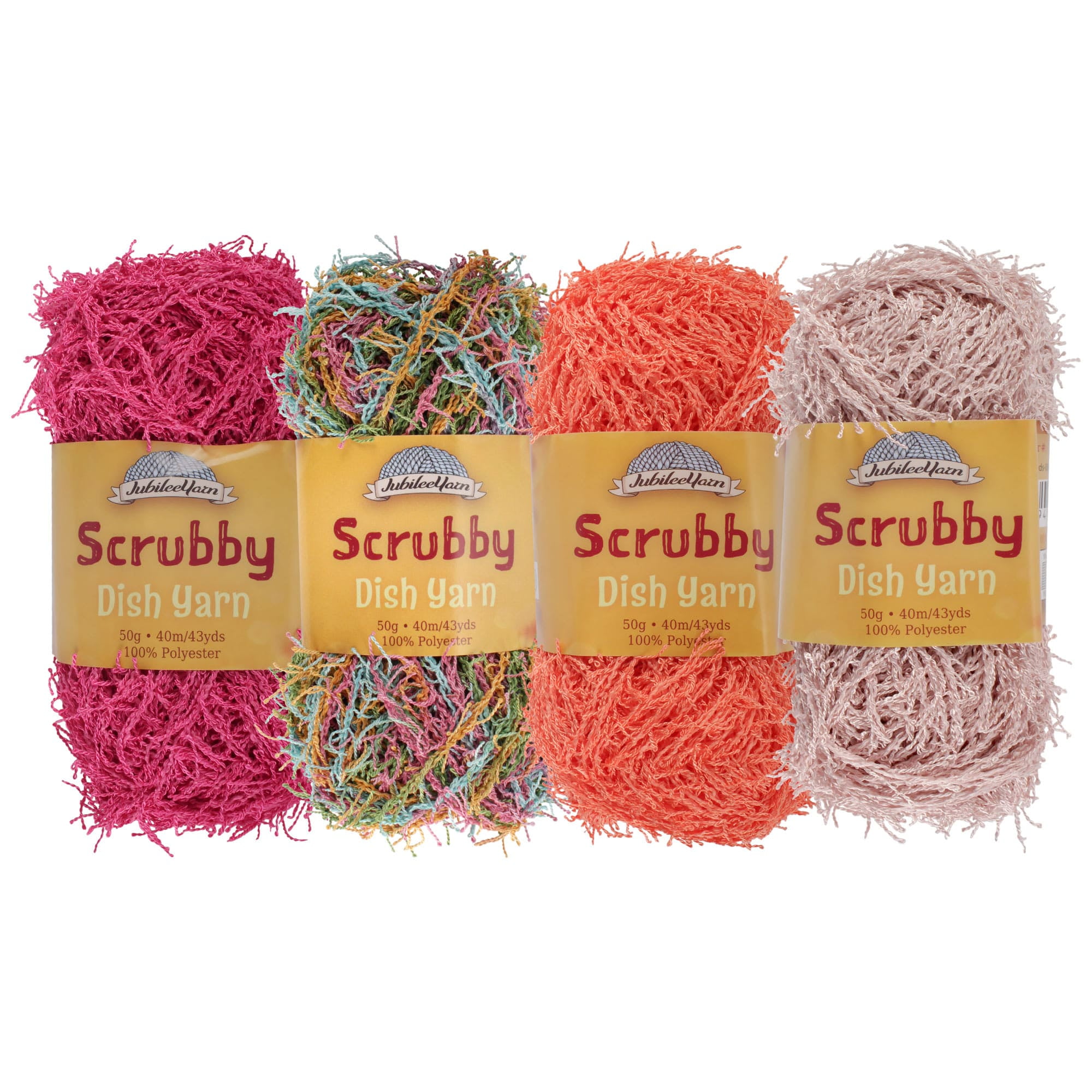 JubileeYarn Scrubby Dish Yarn - Dishcloth Polyester - 50g/Skein ...