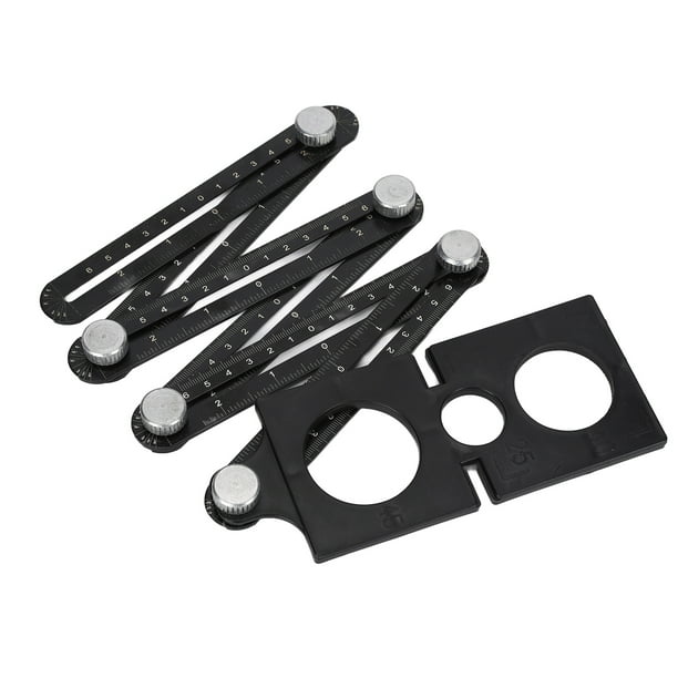 6 Fold Ruler Aluminum Alloy Guide Drill Multilateral Measuring Locator ...