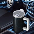 40oz Tumbler with Handle and Straw, Vacuum Insulated Stainless Steel ...