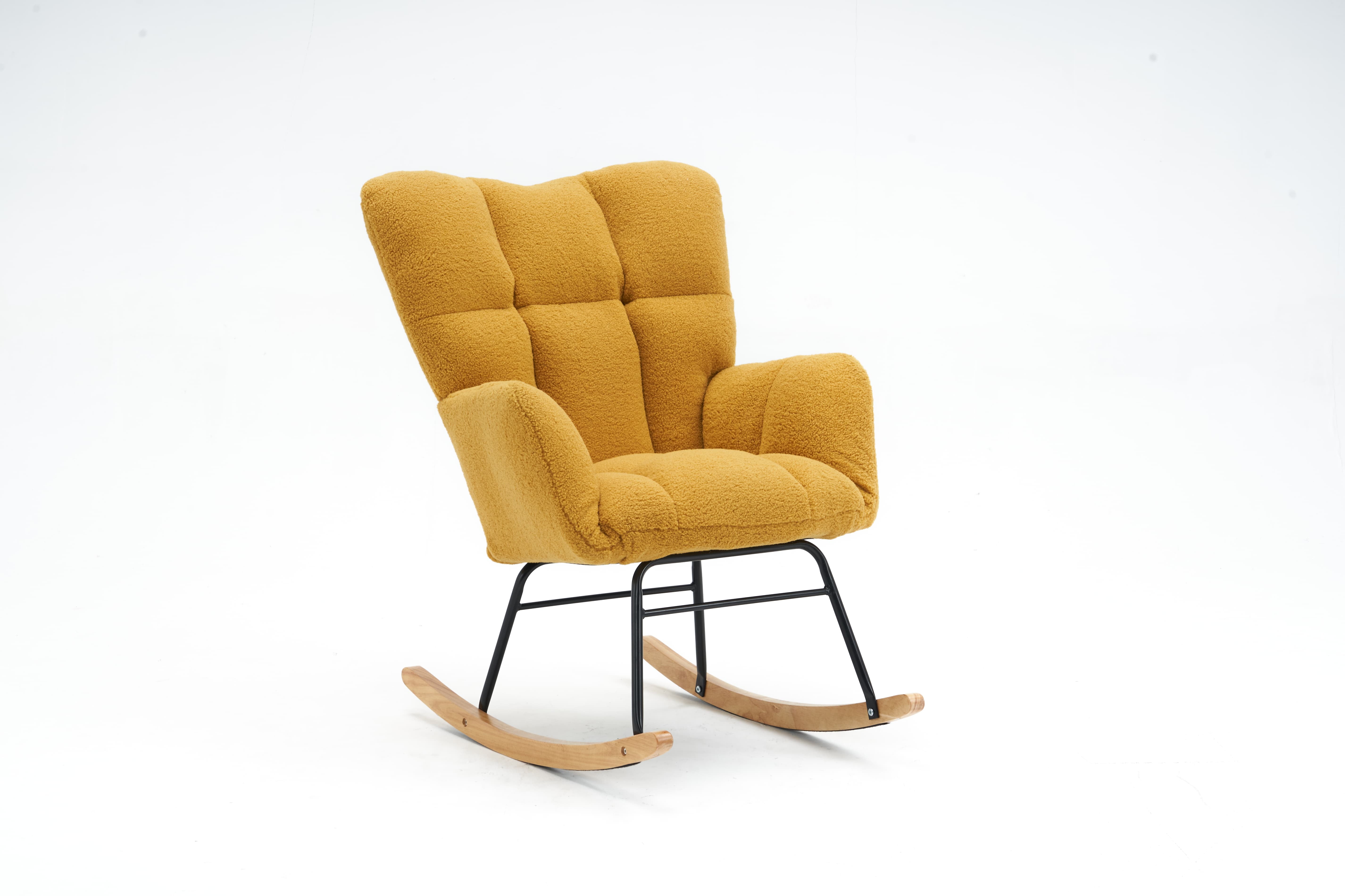 Upholstered Rocking Chair, Small Rocking Chair Nursery, Mid-Century ...