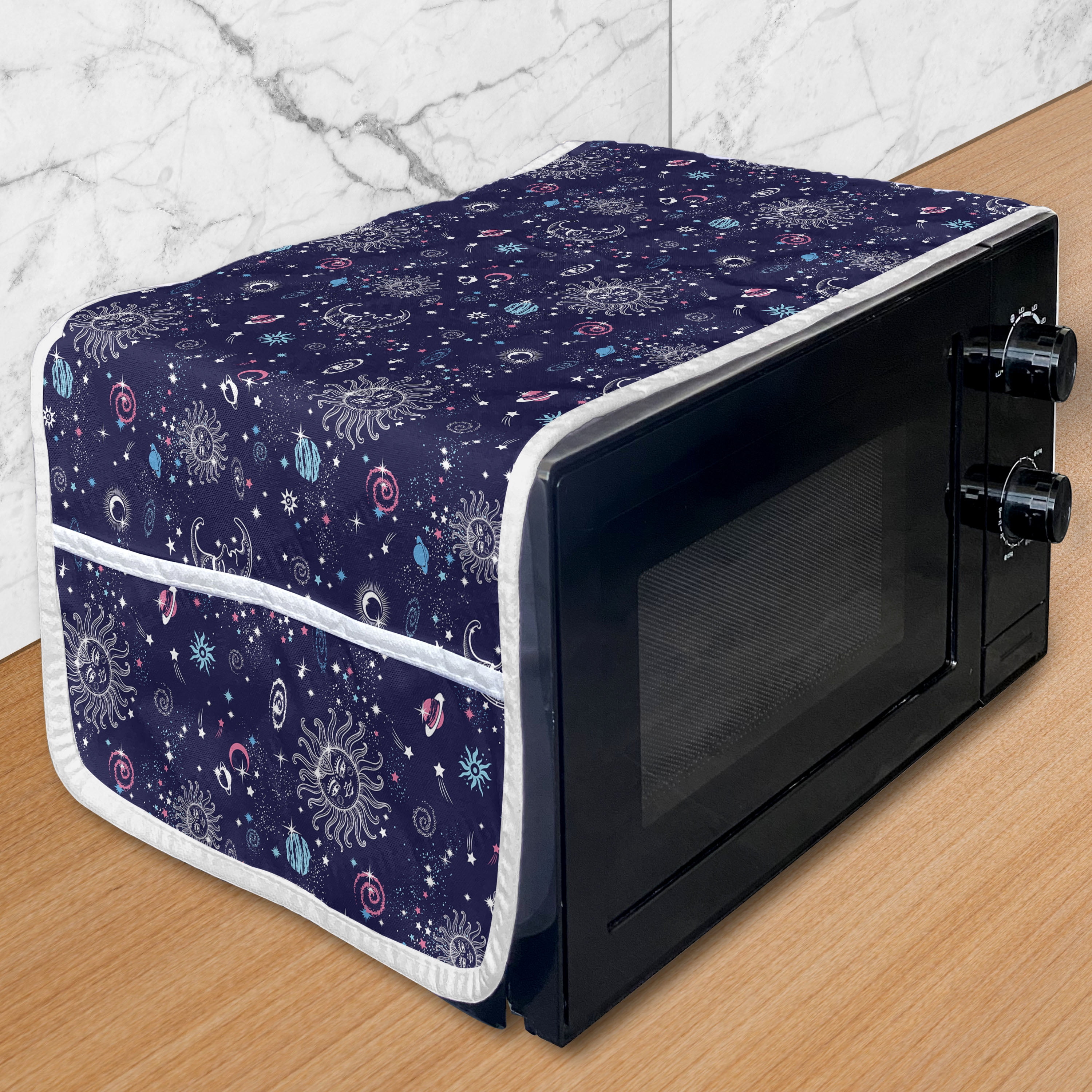 Sun and Moon Microwave Oven Cover, Repetitive Design Outer Space Nebula ...