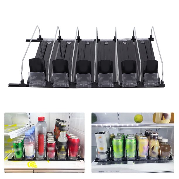 Fridge Automatic Drink Pusher Glide,6 Rows Width Adjustable ...