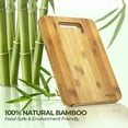 SUNHOUSE Natural Bamboo Cutting Board, Set of 2 Thick & Durable Cutting ...