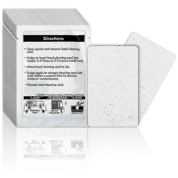 Dual-Side Card Reader Cleaning Cards for CR80 POS Machines (25 Pack ...