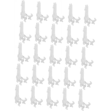 45 Pack Mini Easel Stands, 3-Inch Clear Plastic Plate Stand for ...