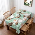 Cartoon Otter Summer Coral Table Cloth 60x84in, Waterproof Rectangle ...