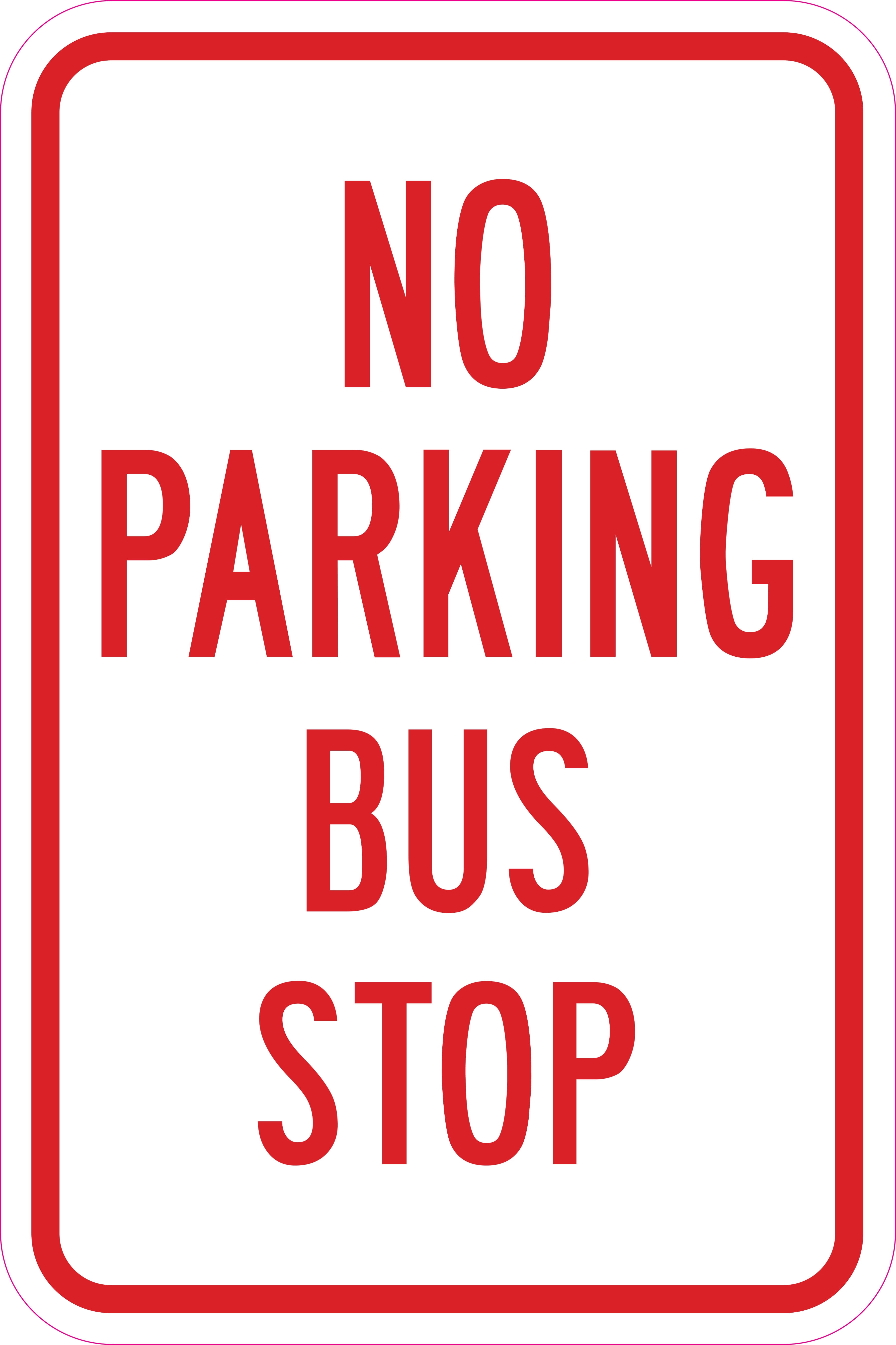 No Parking Bus Stop Sign 12" x 18" Heavy Gauge Aluminum Signs - Walmart ...