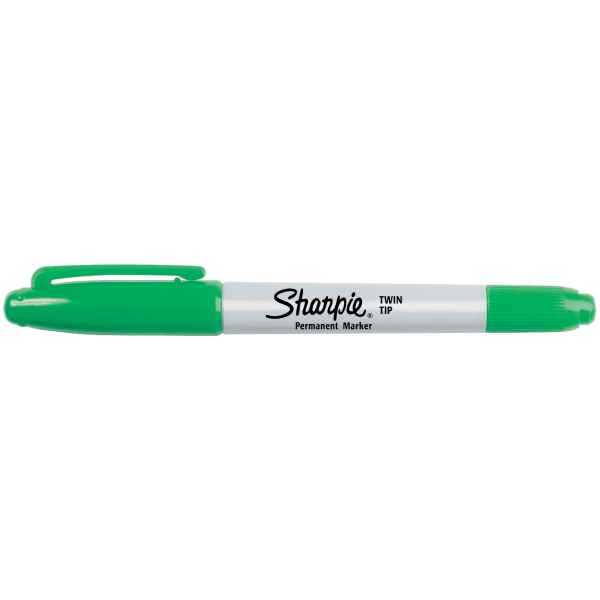 Sharpie® Twin-Tip Permanent Marker, Green - Walmart.com