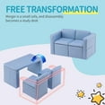 UNICOO® –Kids Sofa, 2-in-1 Double Set Sofa Convert to Table & 2 Chairs ...