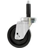 2" Low Profile Swivel Grip Ring Stem Caster w/Brake - Polyolefin Log ...