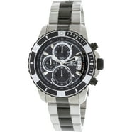 Invicta Men's Aviator Quartz 100m Stainless Steel/Black Silicone Watch ...