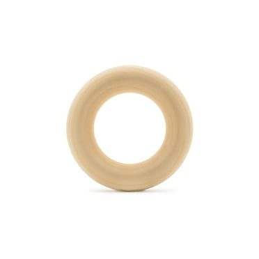 20 Pack Unfinished Natural Wood Rings for Crafts, Macrame Projects ...