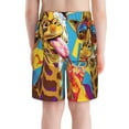 Cauagu Colorful Giraffes with Drinks Print Swim Trunks for Men,Youth ...