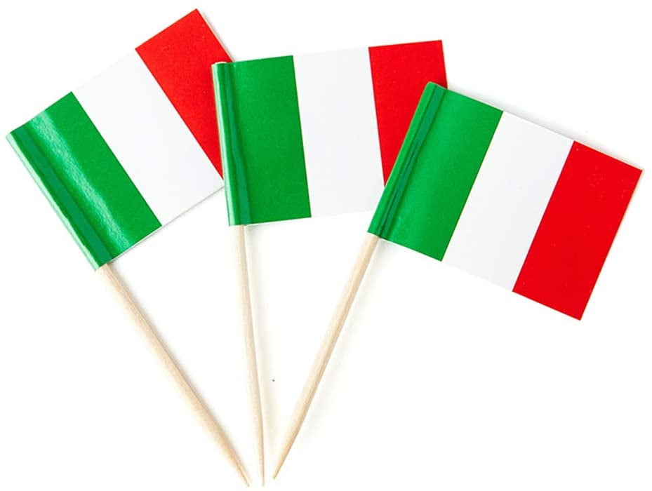 Italy Flag Italian Small Toothpick Mini Stick Flags Decorations (100 ...