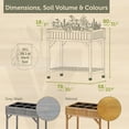 VegTrug 8 Pocket Herb Garden, Wooden Herb Planter with Herb Snips, Gray ...