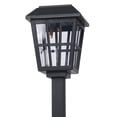 Mainstays Solar Powered Black Square Design LED Path Light, 5 Lumens ...