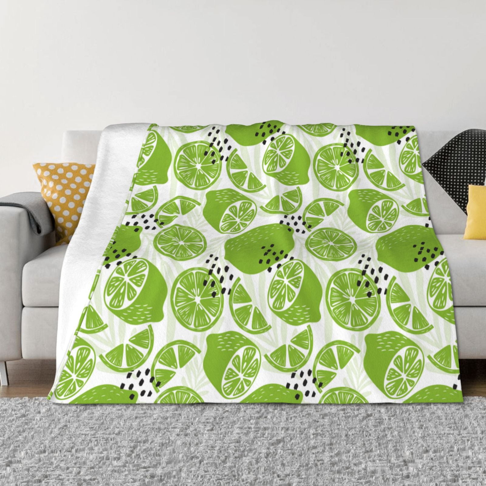 Click here for Saiise Green Various Lemons Print Super Soft Rever... prices