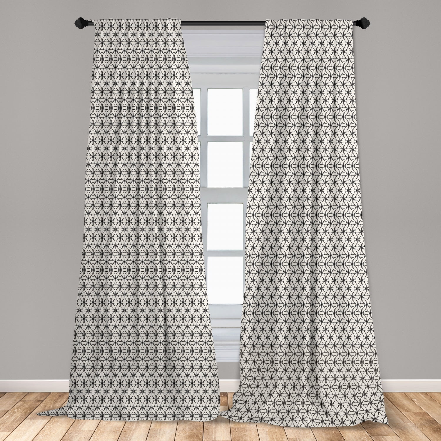 Sacred Geometry Window Curtains Trellis Art Pattern Of Circles ...