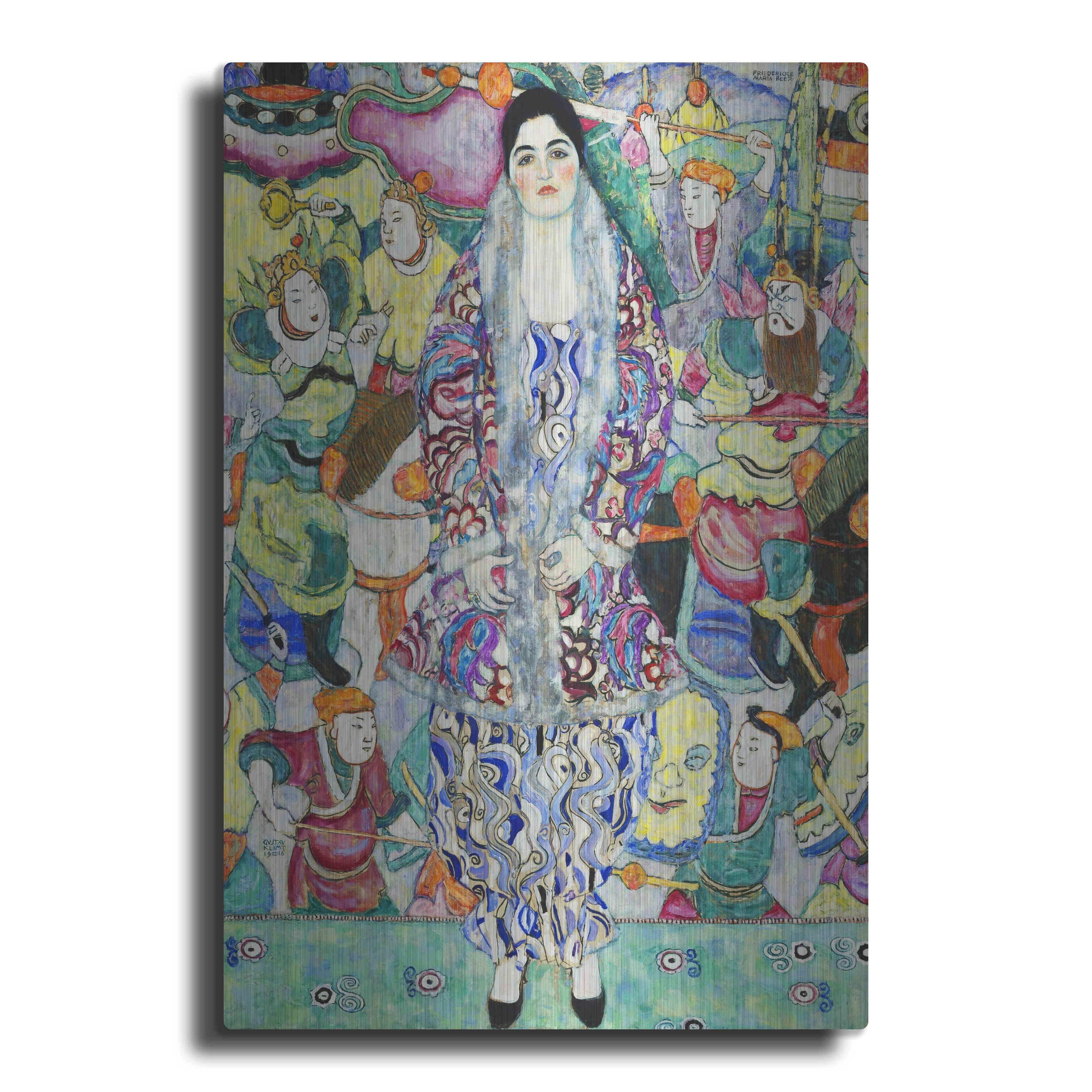 Luxe Metal Art 'Portrait of Friederike Maria Beer' by Gustav Klimt ...