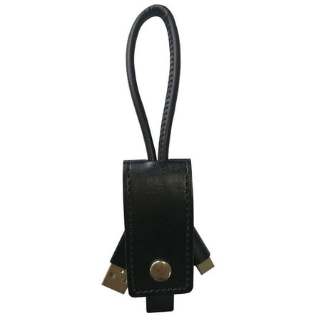 Portable USB C Cable, Leather Keychain USB A to Type C Charging Cable ...