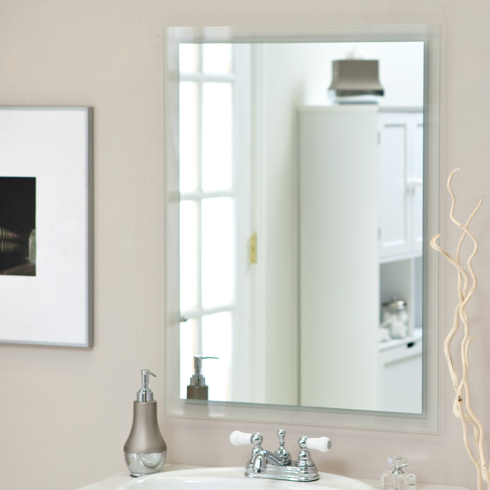 Frameless Etch Border Mirror - Walmart.com