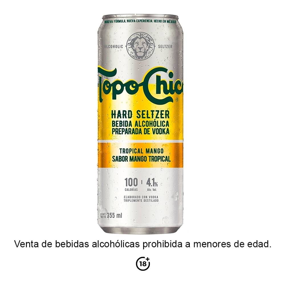 Bebida alcohólica preparada Topo Chico Hard Seltzer Mango Tropical 355 ...