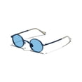 Moscot Men's Or-Moy-S Moyel Sun Round Metal Frame Sunglasses Blue ...