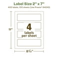 Avery EcoFriendly Rectangle Labels, 2" x 7", 400ct - Walmart.com