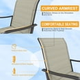Set of 2 Outdoor Swivel Bar Stools, All-Weather Bar Patio Chairs with ...