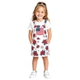 Girls Dresses Patriotic USA Flag Print Suspender Dress Summer Casual ...
