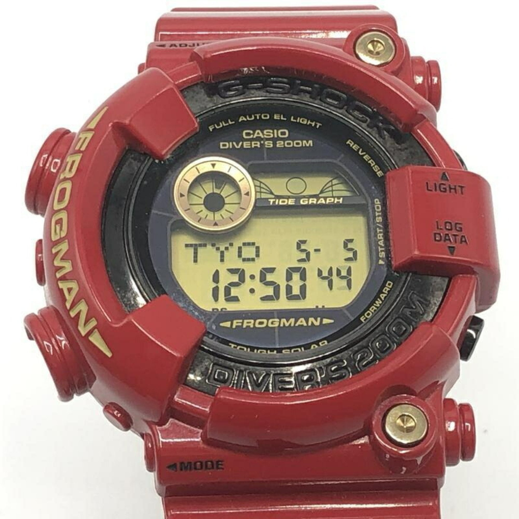 Pre-Owned CASIO G-SHOCK FROGMAN 30th Anniversary Model Watch GF-8230A Red Casio... (Fair ...