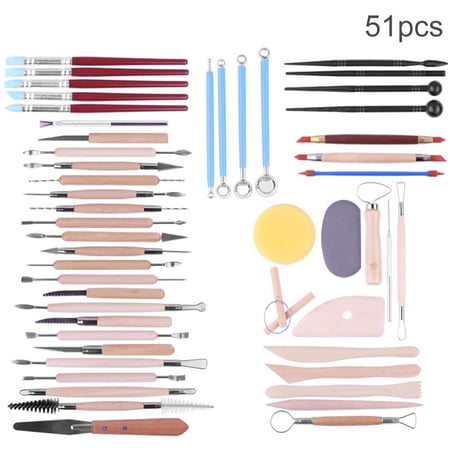 outdoorline 51pcs/set Pottery Tool Wood Clay Molding pottery shaper ...