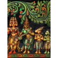 50" Large Srinivasa Kalyanam | Wood Carved Colorful Panel | Wall ...