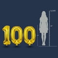 Large Gold 32-Inch Number 100 Balloons for 100th Birthday, Milestone ...