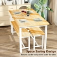 AWQM 4-Person Beige Kitchen Table Set - Space Saving, Small Furniture ...