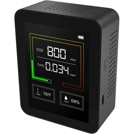 Air Quality Monitor, Co2 Monitor Carbon Dioxide Detector, Temperature ...