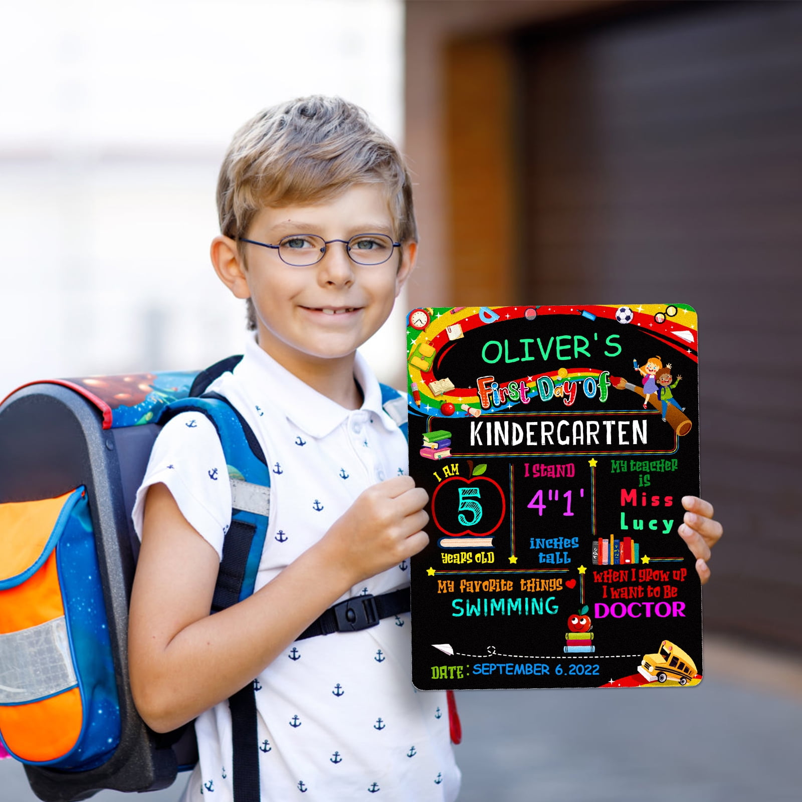 Buy WaaHome Double Sided First Day And Last Day Of School Chalkboard buy-waahome-double-sided-first-day-and-last-day-of-school-chalkboard