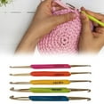 5 Pcs Crochet Hooks Set with Handles Double Head Knitting Needle ...